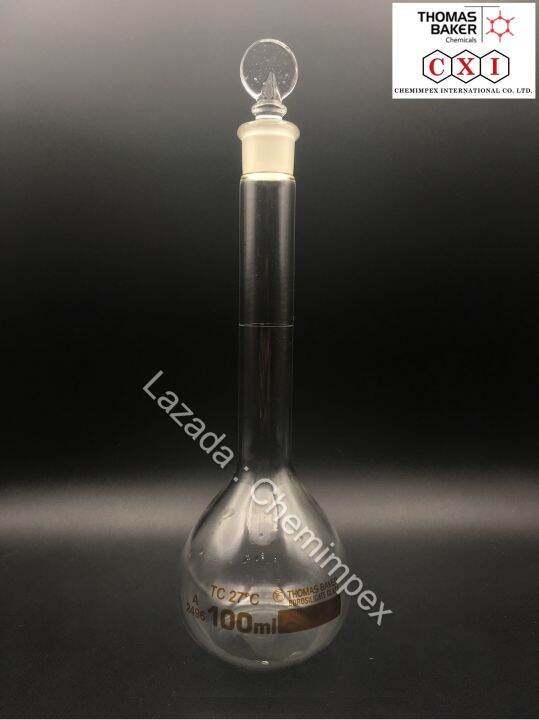 Volumetric Glass Flask with Interchangeable Glass Stopper, Class A with Certificate | Lazada.co.th