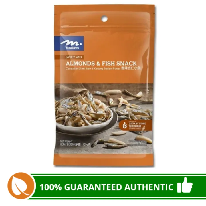 Meadows Spicy Mix Almond & Fish Snack 100g | Lazada PH