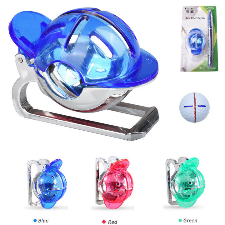 1Set Golf Ball Line Marker Clip With 3pcs Pens Drawing Marking Ball ...