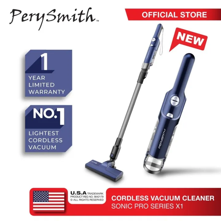 PerySmith X1 Cordless Handheld Vacuum Cleaner Sonic Pro 300W | Lazada PH