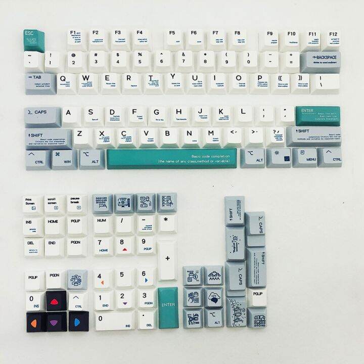 Personality Mechanical Keyboard Keycap 127 Keys Keyboard Parts PBT ...