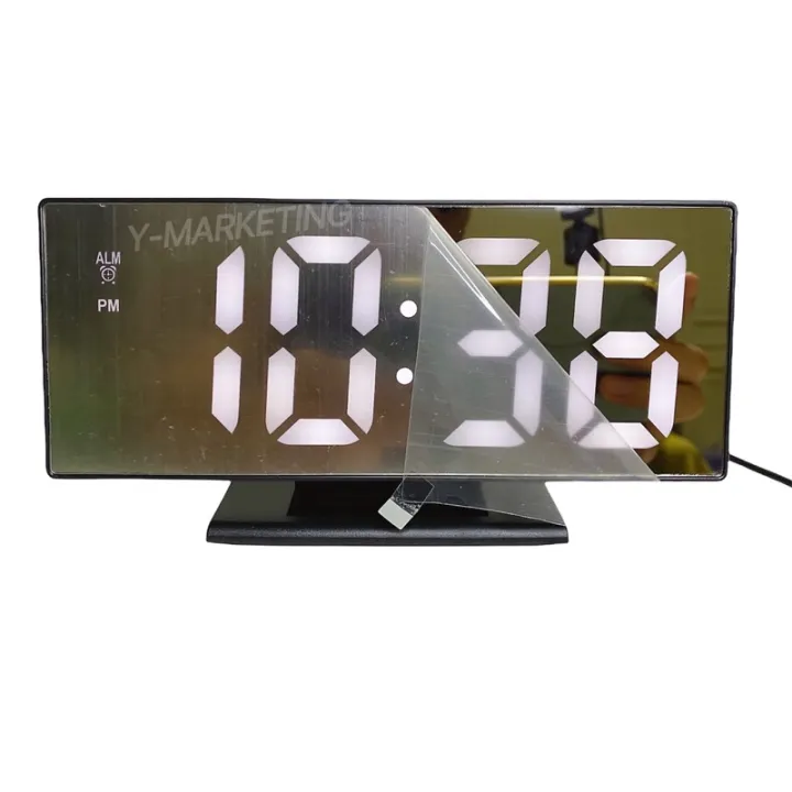 (3618) LED Digital Mirror Clock (Time/ Date/ Temperature/ Alarm) | Lazada PH