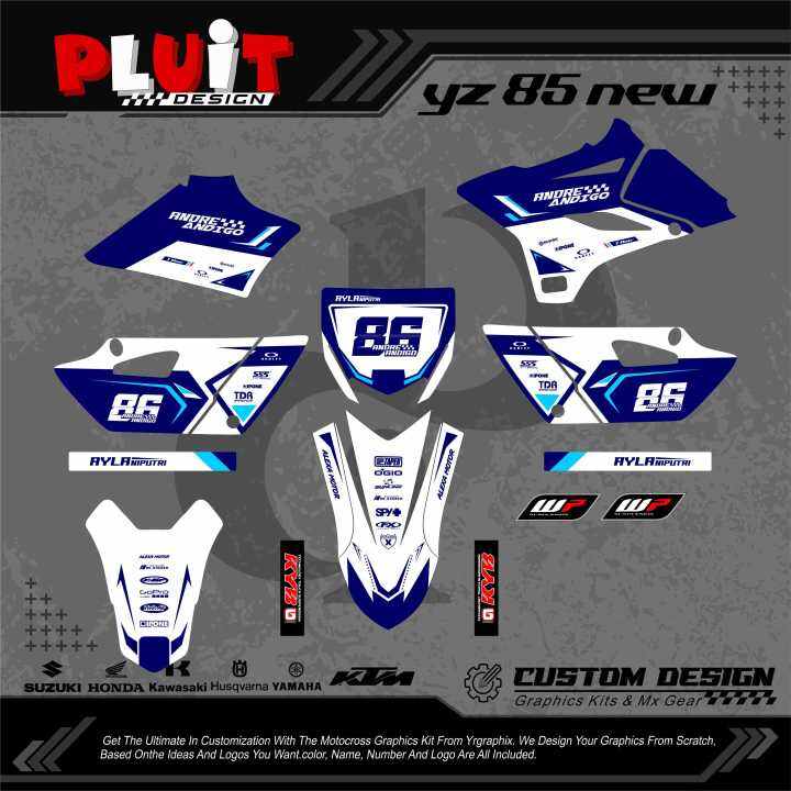 DECAL YZ 85 NEW 3M DESAIN BARU CUSTOM BEBAS WARNA BISA PAKAI NO DAN ...
