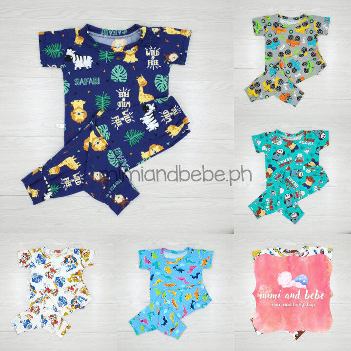 MIMI AND BEBE KIDS & BABY Jogger Pajama Terno Set for Boys | Lazada PH