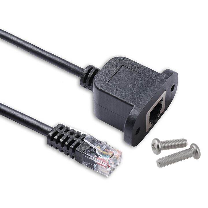 RJ11 RJ12 6P6C Female Panel Mount to 6P6C Male Extension Cable | Lazada PH