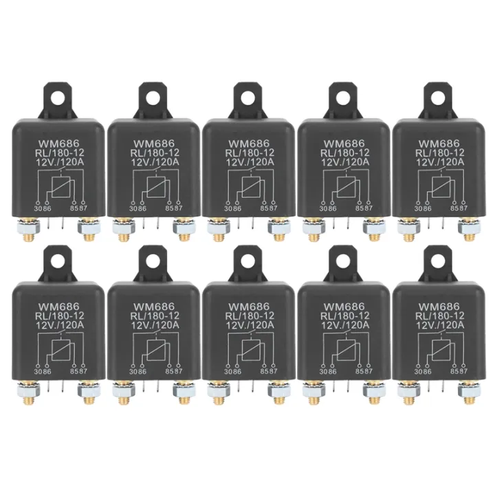 10X DC 12V Relay Battery Isolating Relay 12V / 120A Peak Load for Car ...