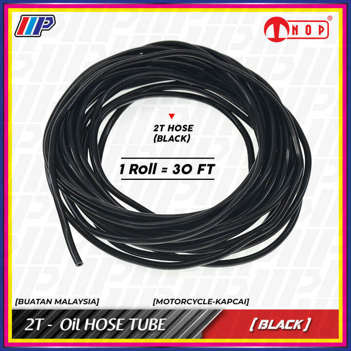 2T OIL HOSE TUBE-(BLACK) Motorcycle Pipe Getah Minyak [1 Roll=30 ft ...