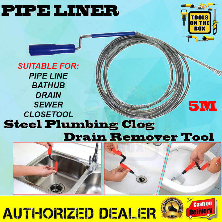 Clog Drain Remover Dredging Tool 5 Meters •Tools On The Box Ph• | Lazada PH
