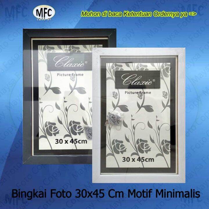 Bingkai Foto/pigura ukuran 30x45 full minimalis hitam dan Putih ...