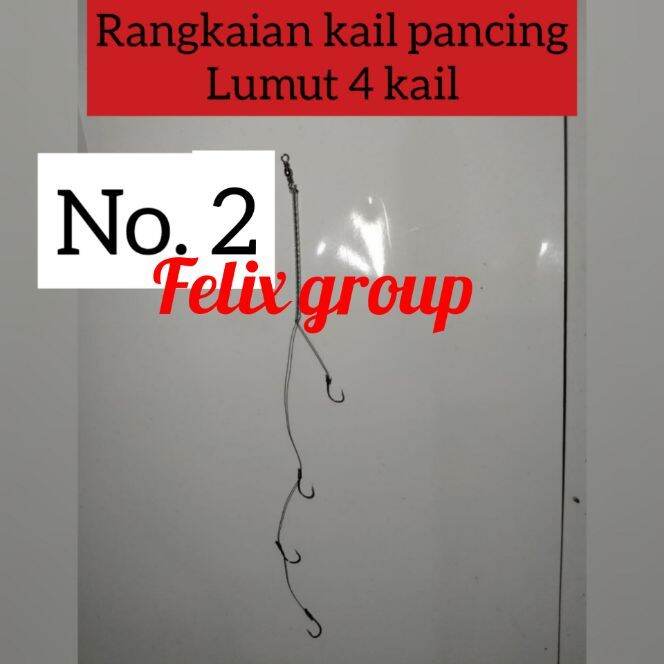rangkaian kail pancing Lumut no.2 cabang 4 | Lazada Indonesia