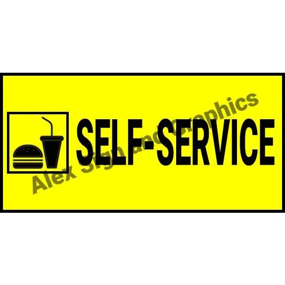 Self-Service PVC Signage - 3.75 x 7.5 inches | Lazada PH