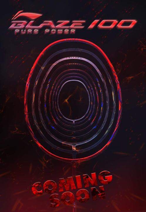 ไม้แบดมินตัน "Blaze 100" ยี่ห้อ Li-ning ฟรีเอ็น + กริป + ซองใส่ ...