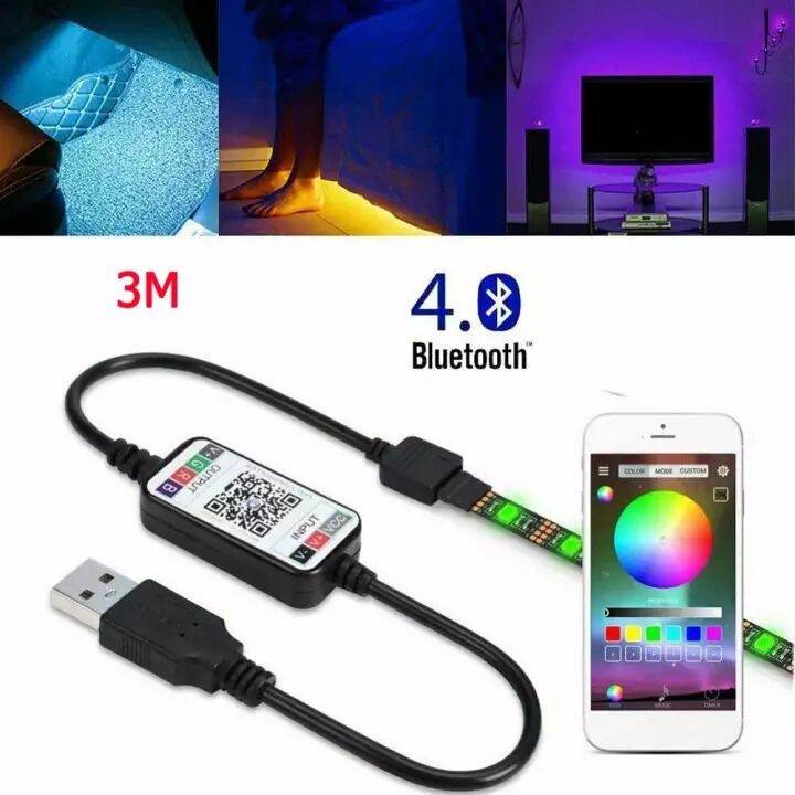 Original Diymore DC 5V USB LED Strip Light 5050 RGB 1M 2M 3M 4M 5M TV Background Lighting ...