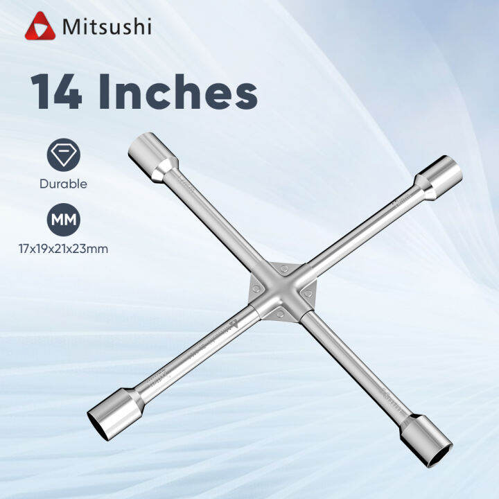 Mitsushi MBS4414 Cross Tire Wrench Universal STAINLESS Heavy Duty Tire ...