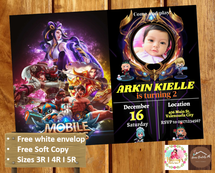 Mobile Legends Birthday Invitation Card (Sets of 10) | Lazada PH