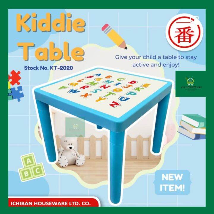 Kids Table Kid’s Table Kiddie Table with Alphabet Print Mesa Pambata ...