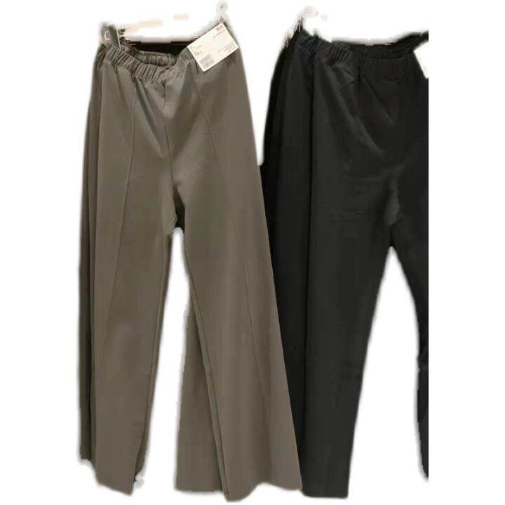 Uniqlo 444537กางเกงบานของผู้หญิง (Drawstring ยืดหยุ่นกางเกงลำลอง) เอว ...