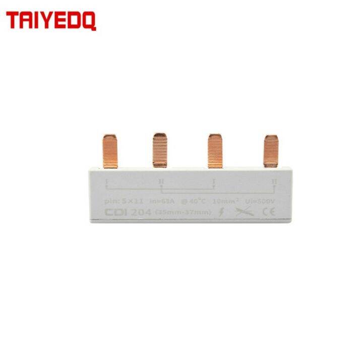 1pcs Copper Busbar Overvoltage 2p 4-Tooth 63a Bus Bar Connection Bar ...