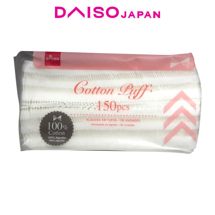 Daiso White Cotton Puffs 150 pcs | Lazada PH