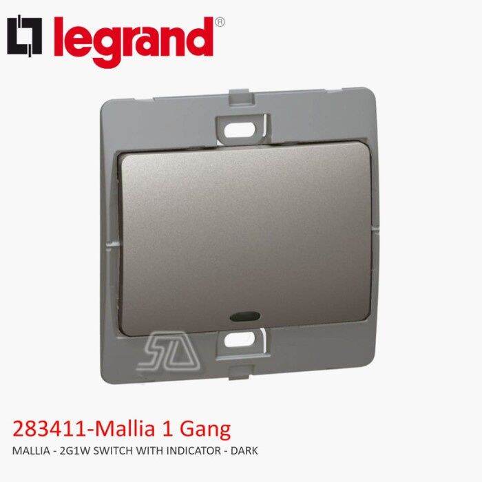 LEGRAND MALLIA 2G 1W SWITCH WITH INDICATOR DARK | Lazada Indonesia