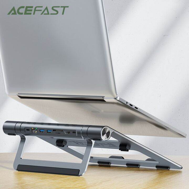 ACEFAST Aluminum Laptop Holder 8-in-1 USB C HUB Dock Station 4K HDMI ...