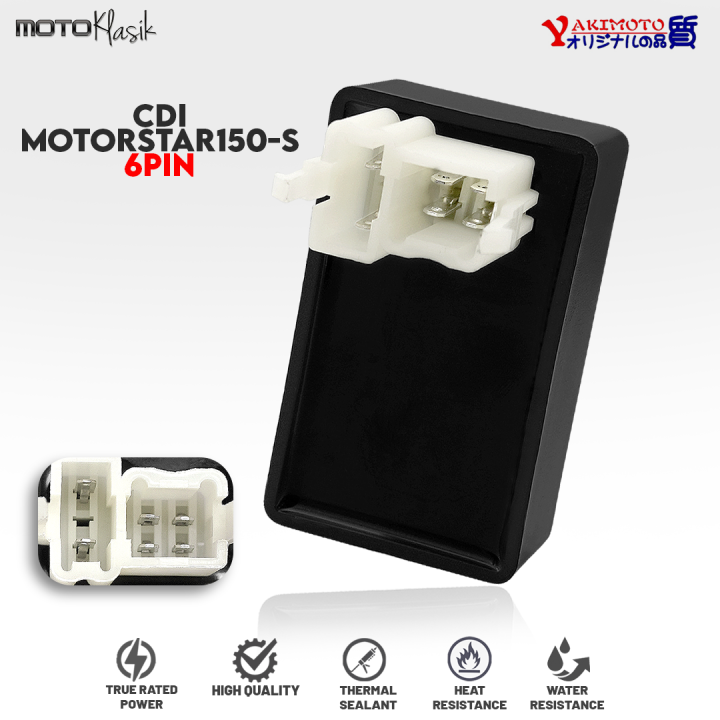YAKIMOTO CDI FOR MOTORSTAR 150 6 PINS STOCK SIZE CAPACITOR DISCHARGE IGNITION BOX FOR MOTORCYCLE ...