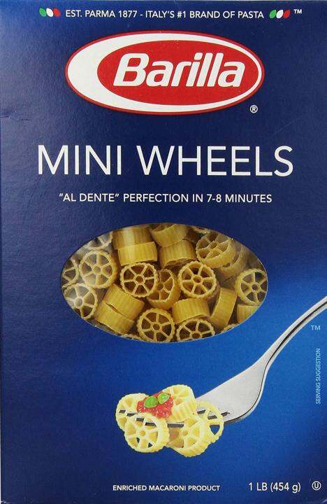 Barilla Pasta, Mini Wheels Pasta, Rotelle, One 16 Ounce Box of Small ...