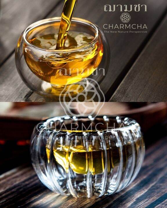 แก้วน้ำชา 2 ชั้น ขนาด50ML มี2 แบบให้เลือก แก้วทนความร้อนจับแล้วไม่ร้อน ...