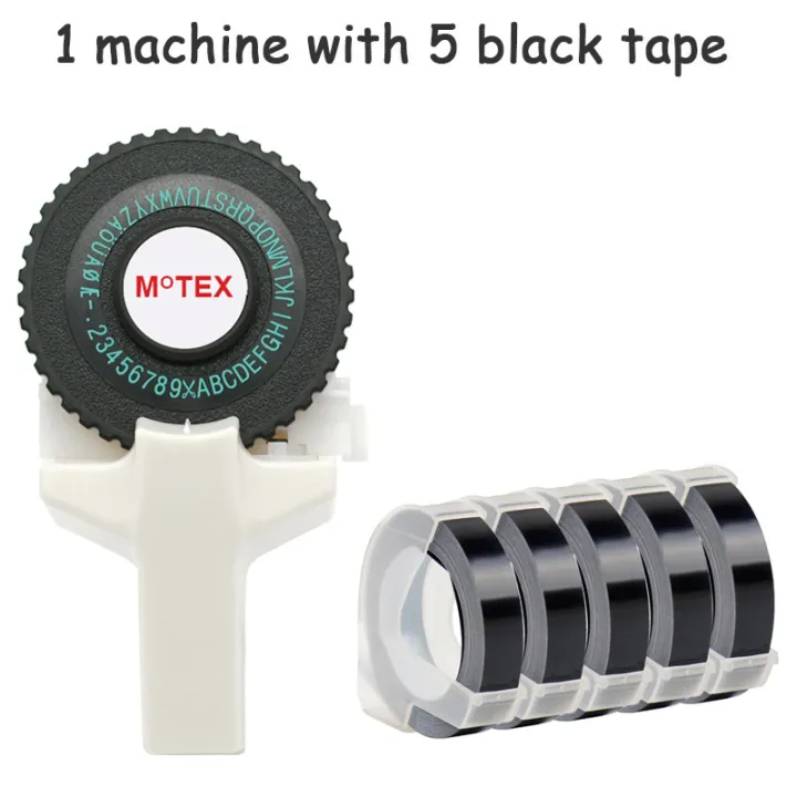 Multicolor E101 Motex Label Maker Manual Label Printer with 5pcs ...