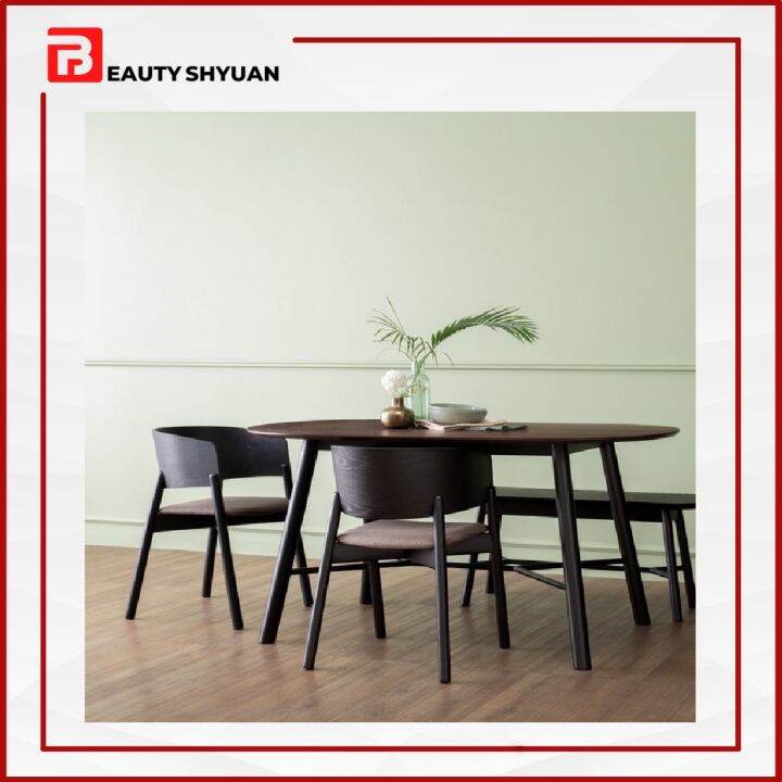 HALORD Solid Rubber Wood Dining Set 4 Dining Table Set 4 Dining Table 4 ...