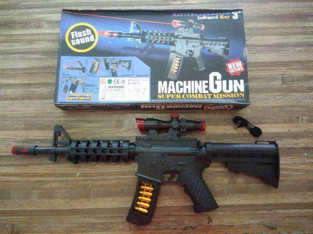 KIDS TOYS Machine Gun Toy Battery Operated with Sniping Scope Realistic ...
