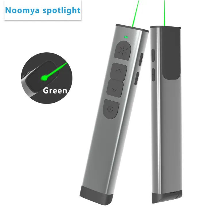Noomya G30 Wireless Presenter Highlight green Light laser 2.4GHz ppt Laser Pointer Presentation ...