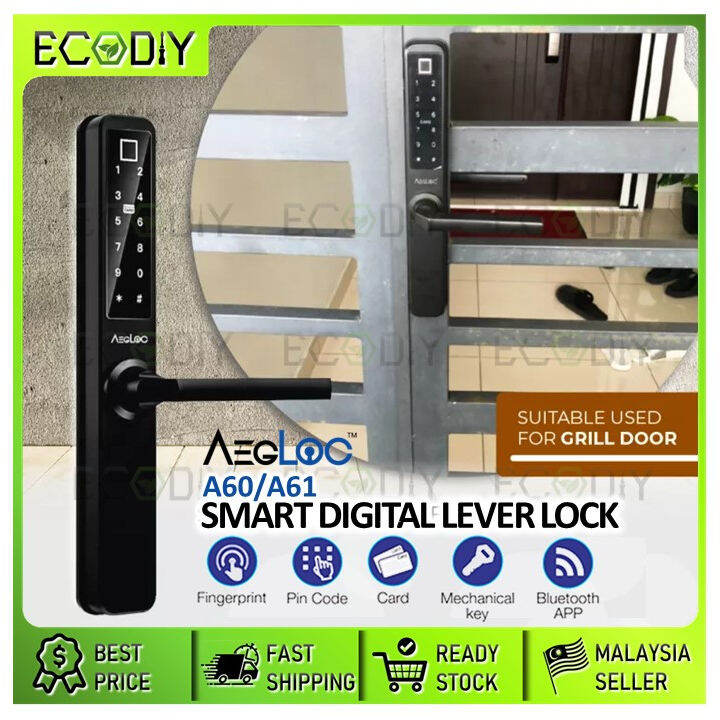 ECODIY🇲🇾AEGLOC Smart Digital Lever Door Lock A60 A61 / Smart Digital ...
