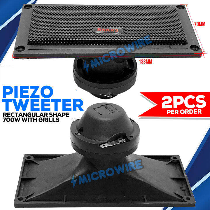 Piezo Tweeter With Grills Rectangle 700W (Per Pair) | Lazada PH