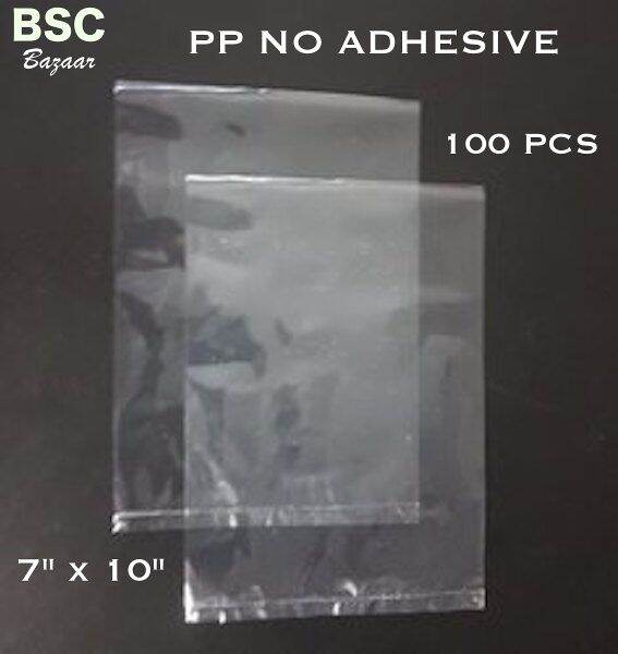 PP Plastic Bag Transparent (No Adhesive) 100PCS SET 7 inches x 10 ...