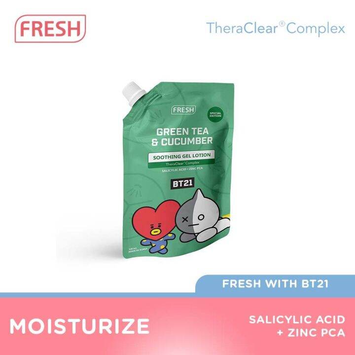 Fresh with BT21 Green Tea & Cucumber Soothing Gel Lotion 120ml | Lazada PH