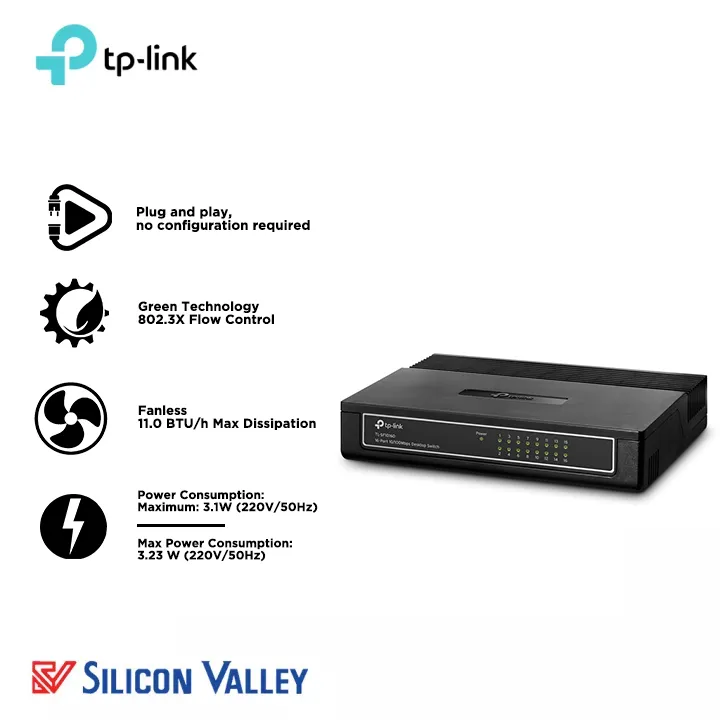 TP-Link TL-SF1016D 16-Port 10/100Mbps Desktop Switch | Lazada PH