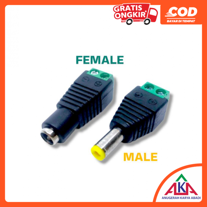 Jek DC Male / Female konektor jack power sambung adaptor | Lazada Indonesia
