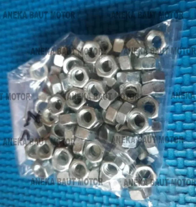 (Paket 100 pcs) Mur 8 (5mm) Putih | Lazada Indonesia