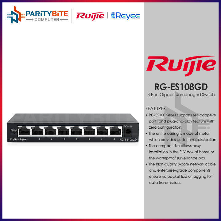 Ruijie RG-ES108GD 8-Port Gigabit Unmanaged Switch | Lazada PH