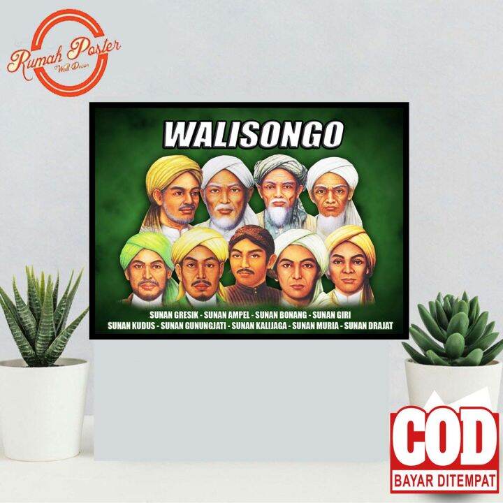 (COD) POSTER WALI SONGO / HIASAN DINDING / HIASAN FOTO DINDING ...