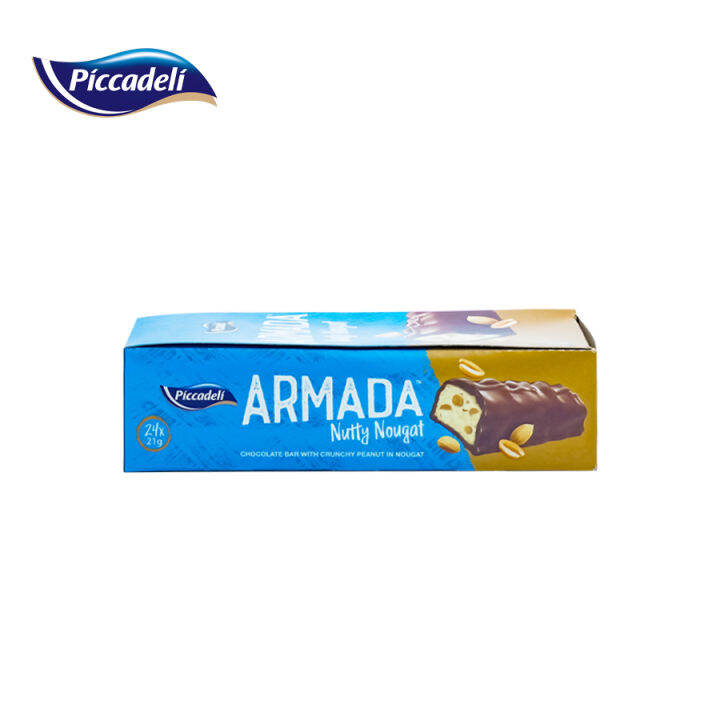 PICCADELI Armada Nutty Nougat Chocolate Bar 24x21g | Lazada PH