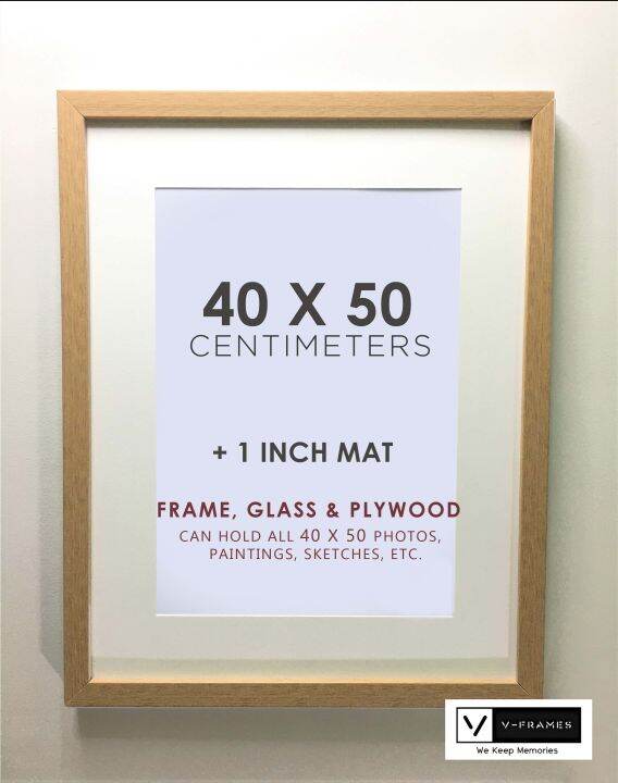 40x50 Centimeters Plus 1" Mat Photo Frame - Picture Frame - Wall Frame | Lazada PH