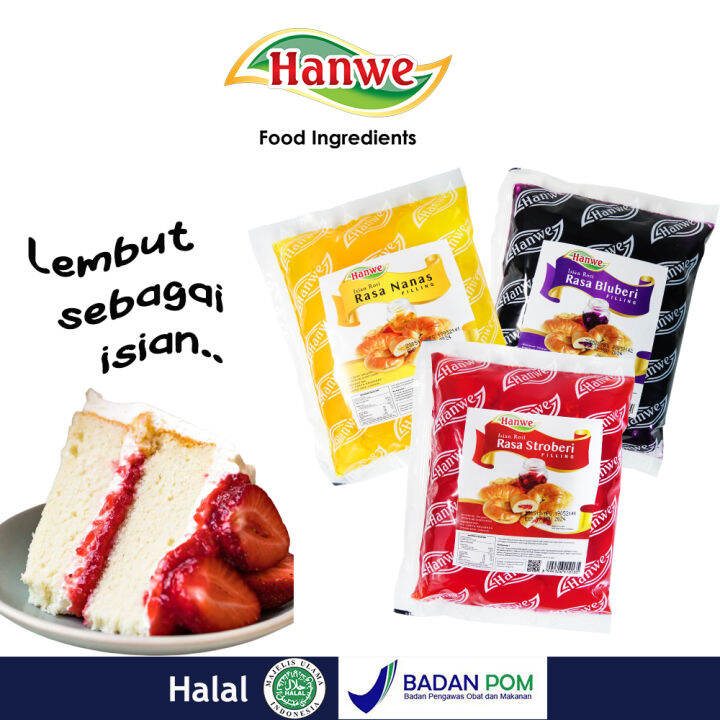 Selai Filling Isian Olesan Premium Roti Cake Bomboloni Hanwe 500 gr ...