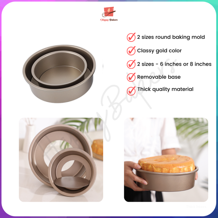 Round Baking Tray Pan With Removable Base 6 inches or 8 inches | Classy ...