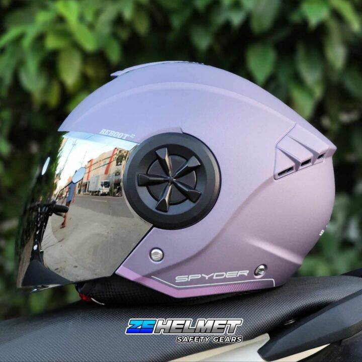 SPYDER REBOOT 2 v2 Plain (Matte Fusion Purple) HALF FACE - SINGLE VISOR ...