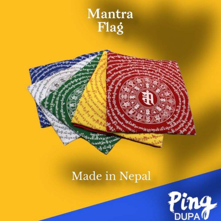Tibetan Lucky Mantra Flag With Mantra and Blessing | Lazada Indonesia