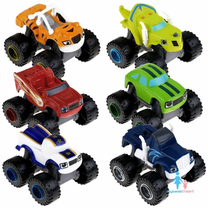 【MSH】【6pcs】Flame And Robot Monster Toy Car Blaze and the Monster ...