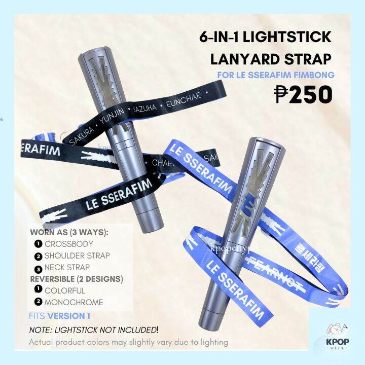 LE SSERAFIM 6-IN-1 LIGHTSTICK LANYARD STRAP FIMBONG KPOPCITYPH | Lazada PH