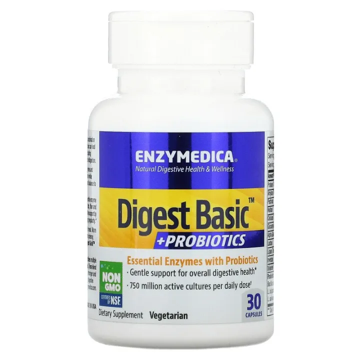 Enzymedica, Digest Basic + Probiotics , 30 Capsules | Lazada PH